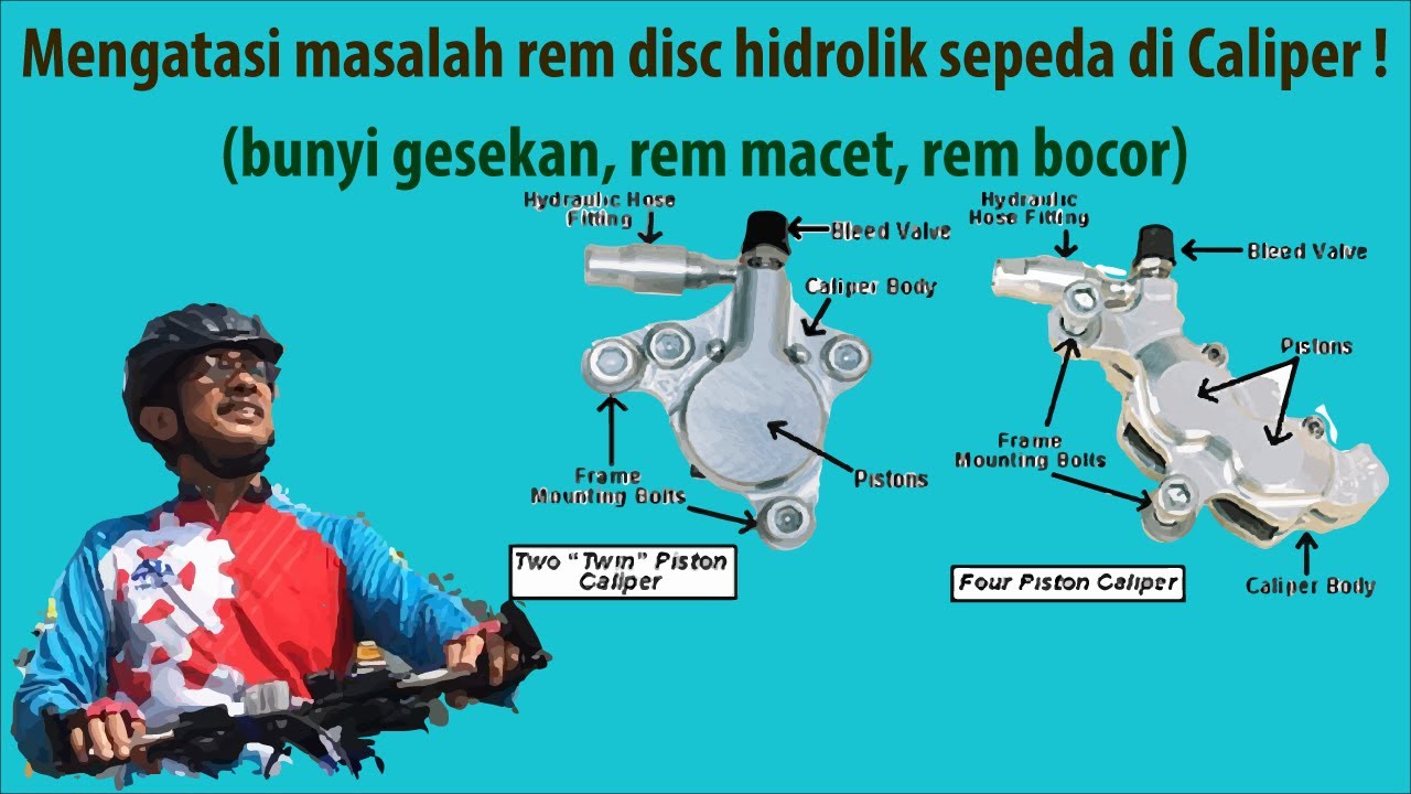 Mengatasi masalah rem disc hidrolik sepeda di Caliper ! (bunyi gesekan ...