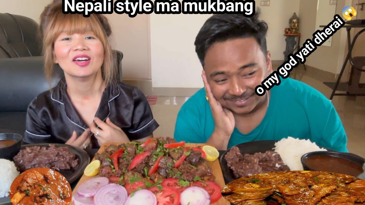 Nepali National food//kodo ko dhido with rice//local kukra ko jol ...