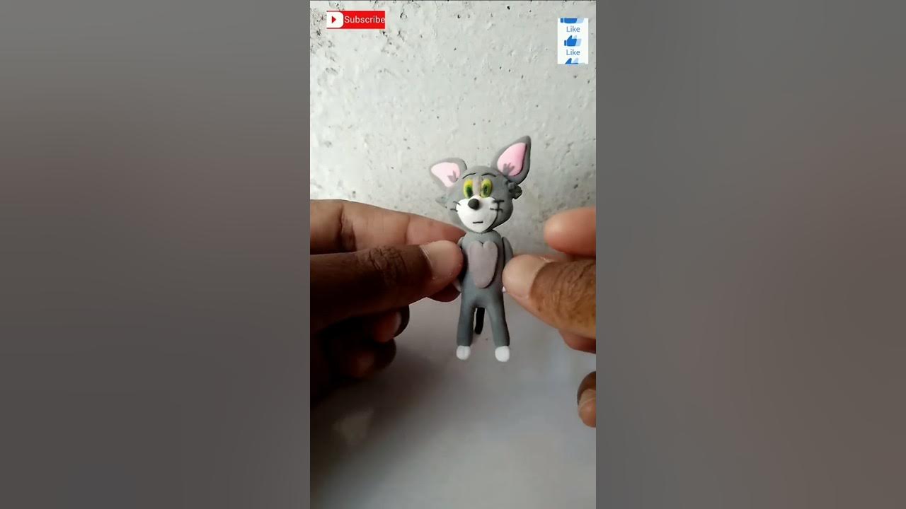 How to make Tom and Jerry toy || Cartoon toy || With colour clay art - YouTube