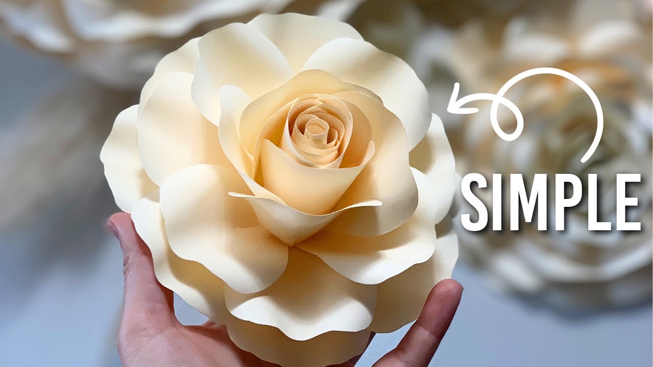 Simple Paper Rose Center Works For Most Templates - YouTube