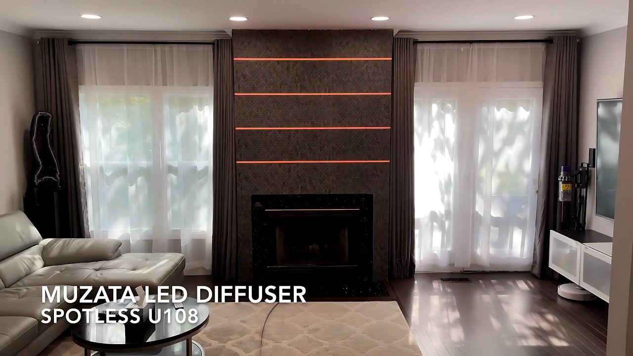 How to install Built-In LED Fireplace Lights Tile Wall- Muzata LED ...