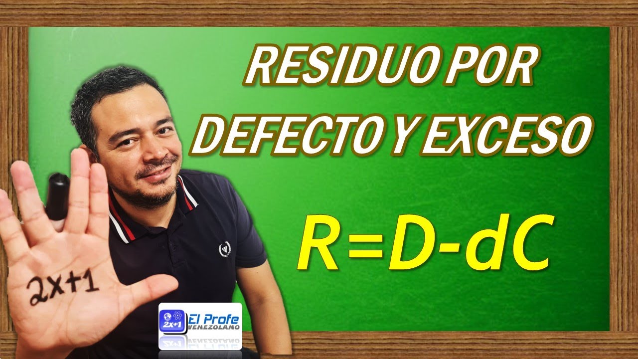 RESIDUO POR DEFECTO Y POR EXCESO - YouTube