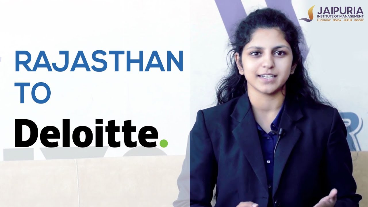 Rajasthan to Deloitte - Success Story of Blessy Jose, Jaipuria ...
