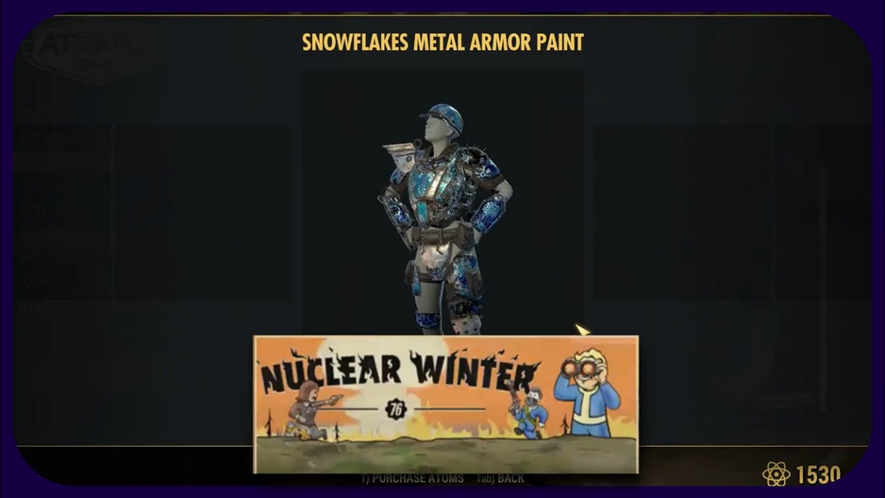 ☢ Fallout 76 - NUCLEAR WINTER 🤯 | Snowflakes Paint | - YouTube