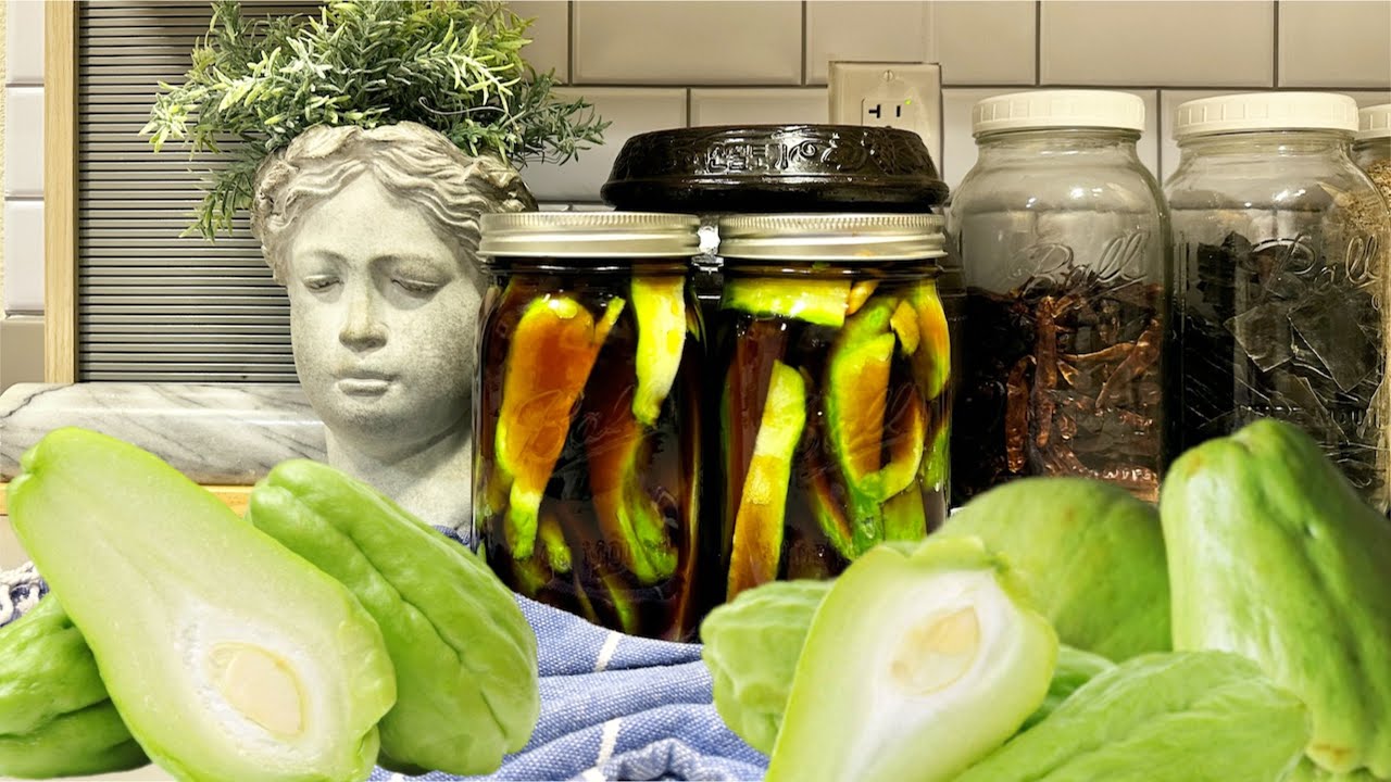 Chayote Pickles Korean Style 차요테 장아찌 - YouTube