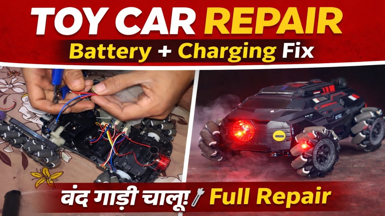 RC toy car repairing + battery change + charger pin install Toy Car ...