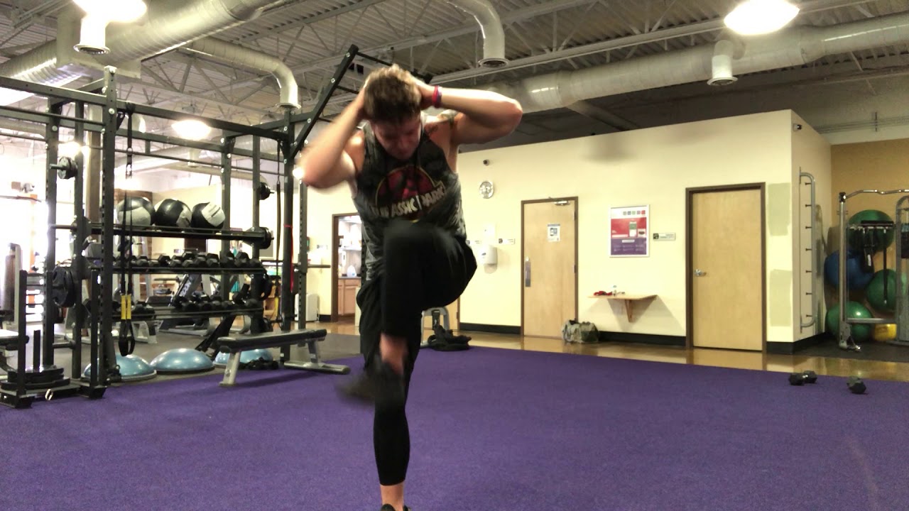 Standing Alternating Crunches - YouTube