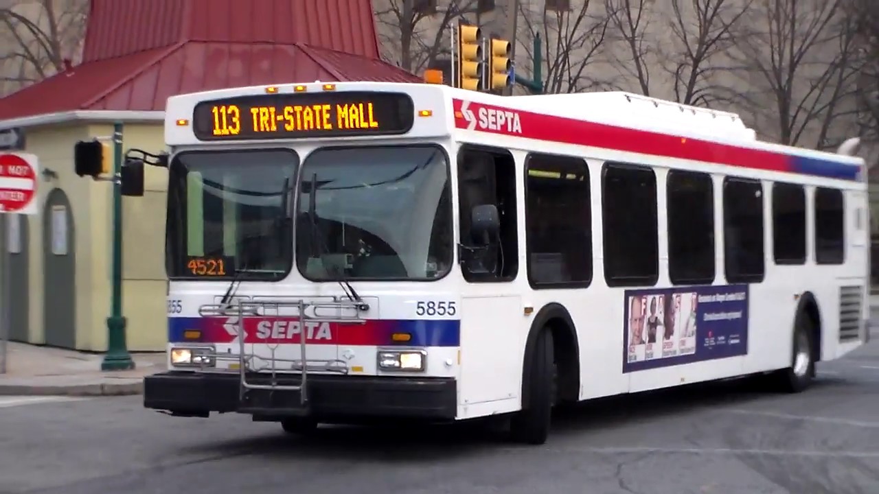 SEPTA BUS: NEW FLYER D40LF 5855 ON ROUTE: 113 PT3 - YouTube