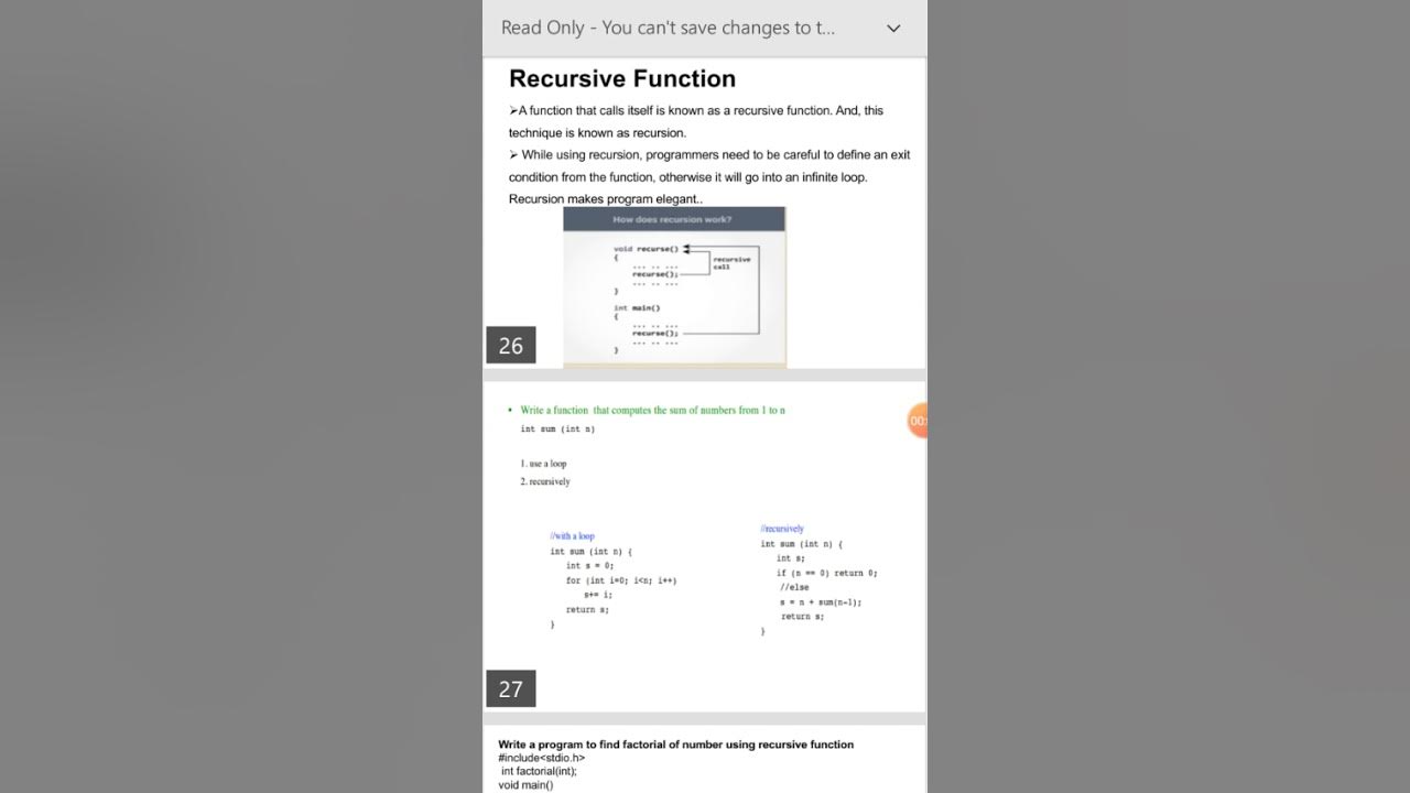 Recursive Function - YouTube