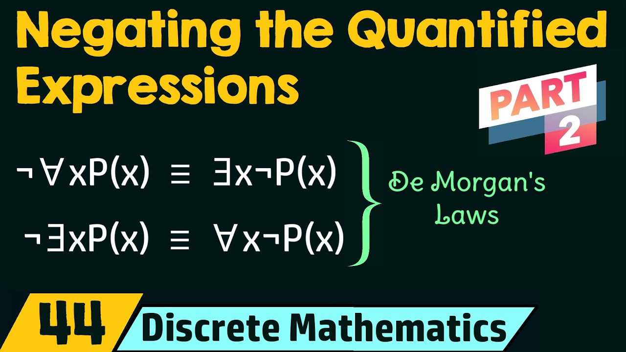 Negating The Quantified Expressions Part 2 YouTube