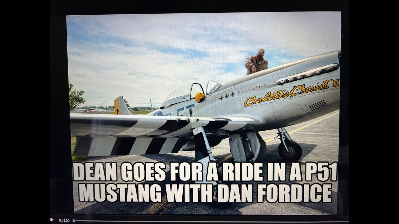 Dean goes for a ride in the P51 Mustang with Dan Fordice - YouTube