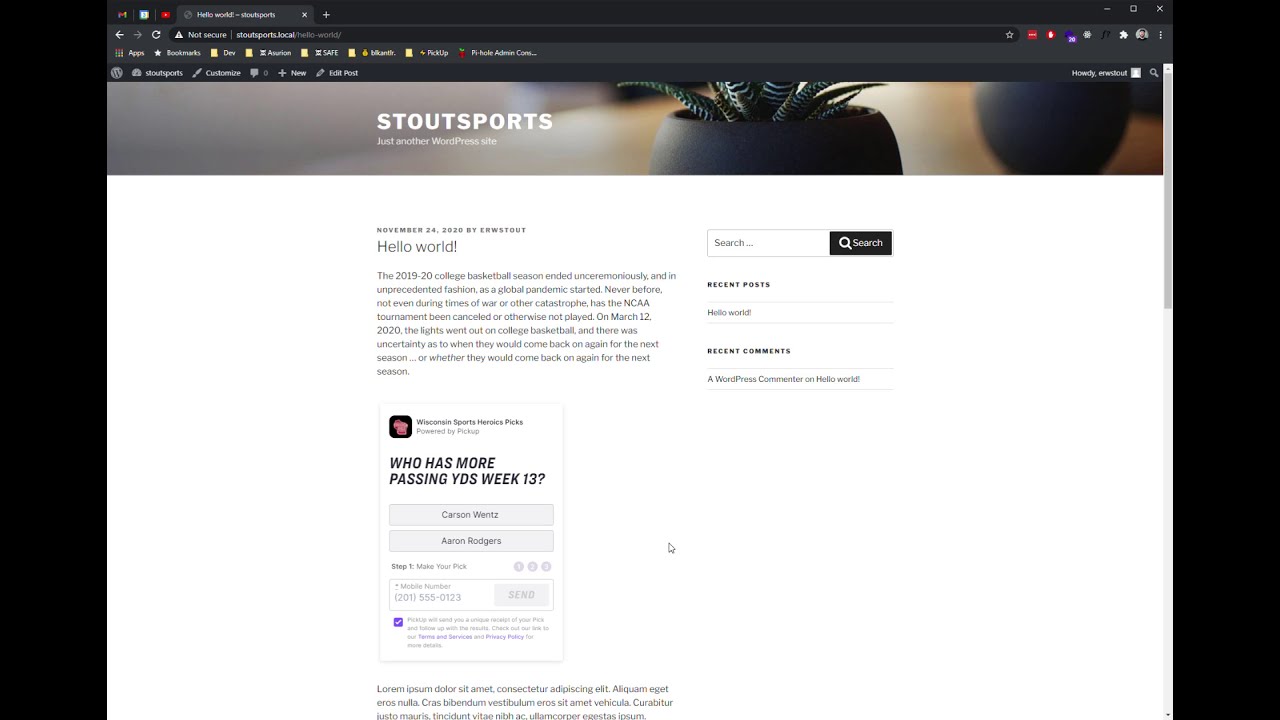 Embedding a PickUp Prop via shortcode (Classic Editor) - YouTube