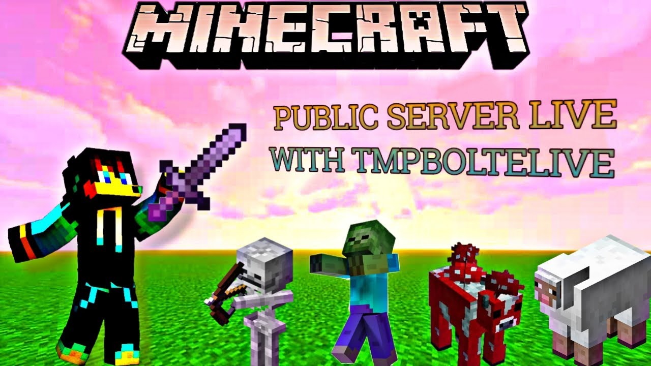MINECRAFT PUBLIC SERVER LIVE WITH SUSCRIBER ♥️ | JAVA+PE SERVER😍😘 | TMP ...