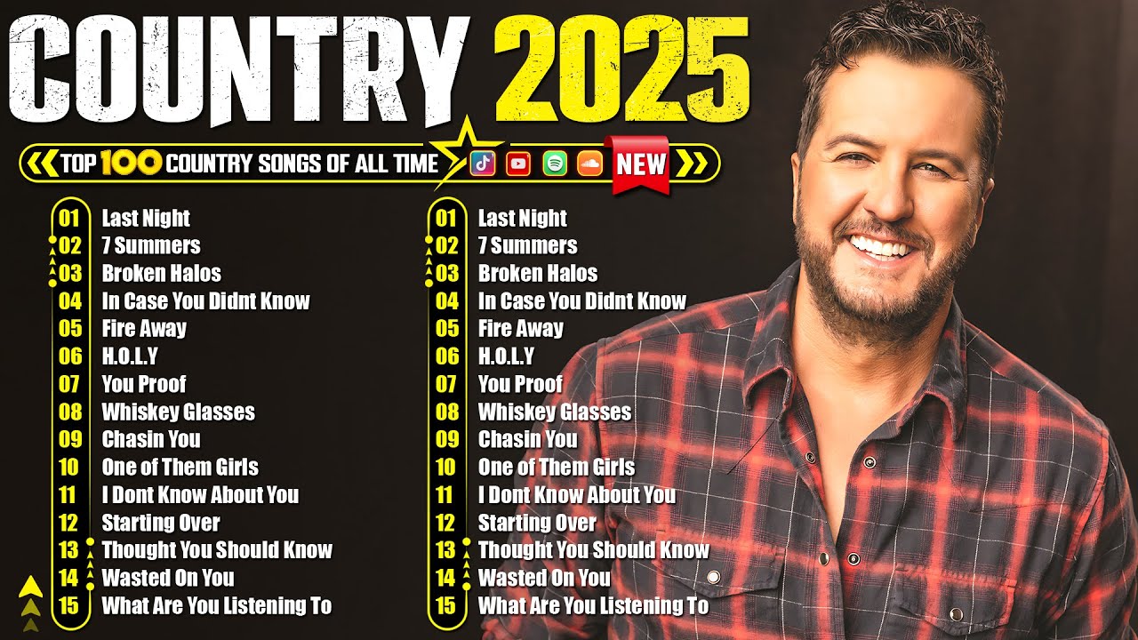 Country Music Mix 2025 - Luke Bryan, Luke Combs, Chris Stapleton, Brett ...