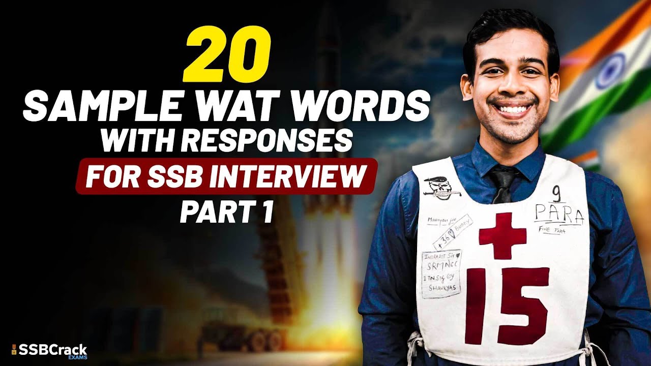 20 Sample WAT Words With Responses For SSB Interview | Part 1 - YouTube