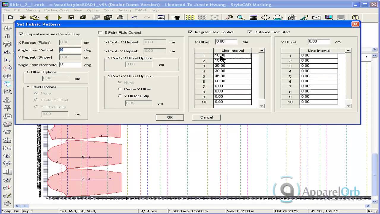 Plaid Fabric Yield compute to the End of Interval - YouTube