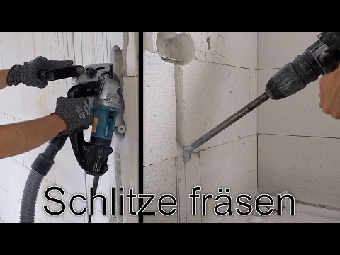 Mauerschlitz / Mauernut mit Mauernutfräse erstellen - Rohbau-Elektroinstallation Teil 2