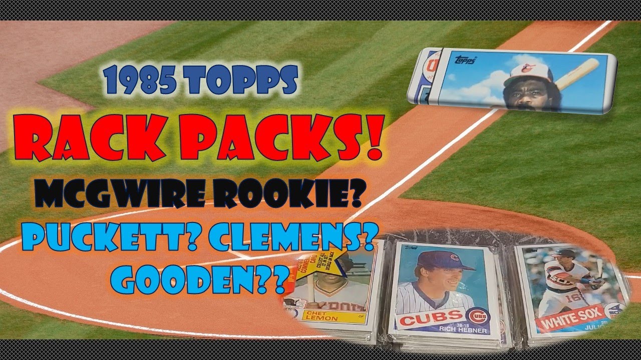 1985 Topps Baseball Rack Packs McGwire + Hall of Fame HUNT - YouTube