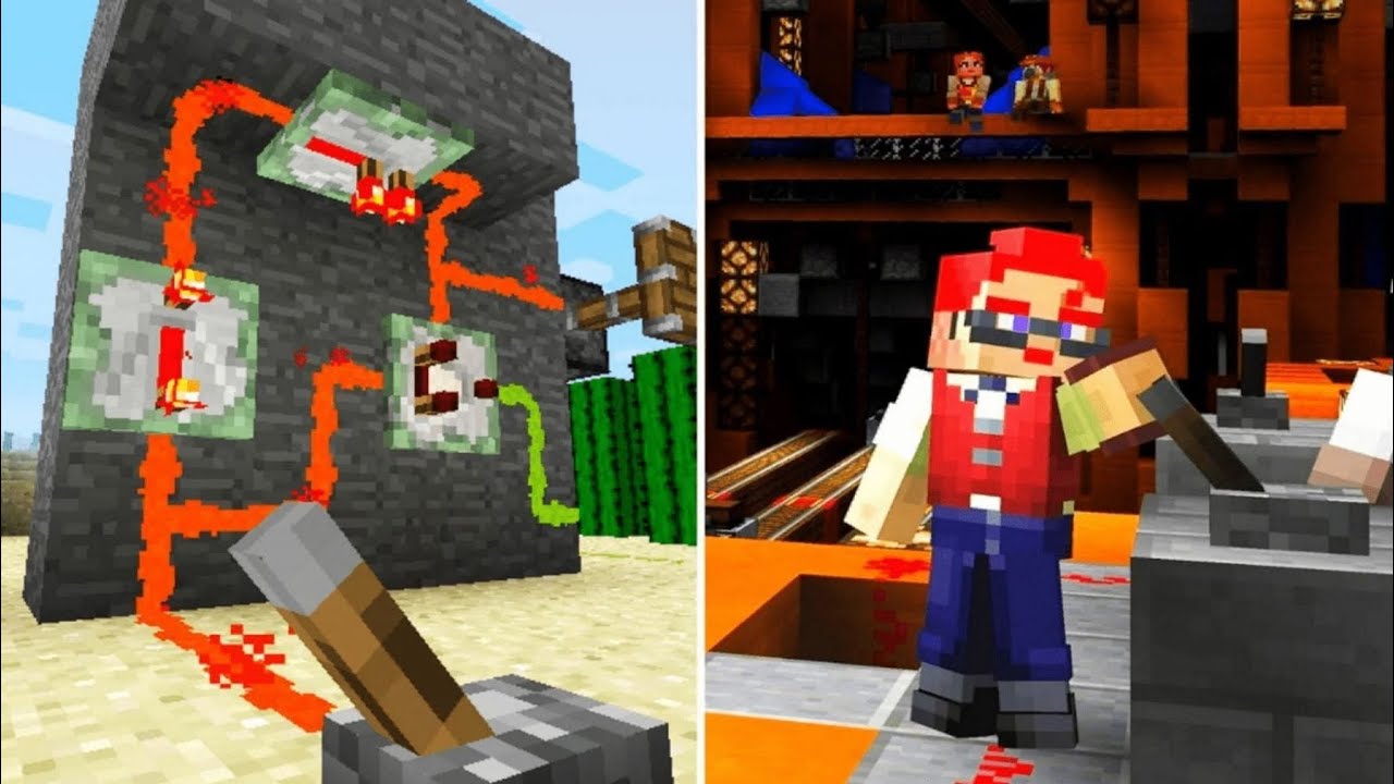 Minecraft 3+ Redstone Build Ideas - YouTube
