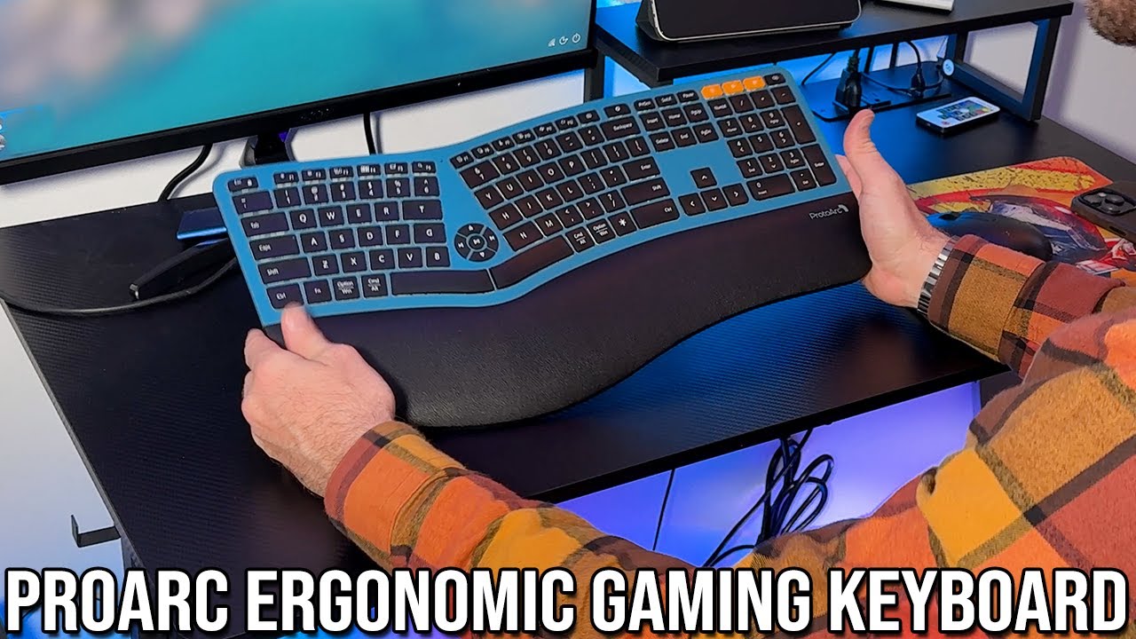 ProArc EK01 Pro Wireless Ergonomic Keyboard - YouTube