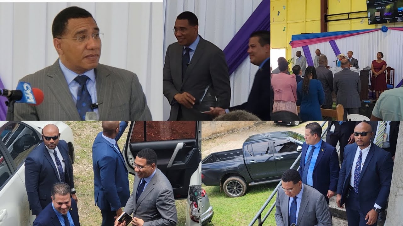 Andrew Holness surprise visit to to my church in Jamaica ,Security ...