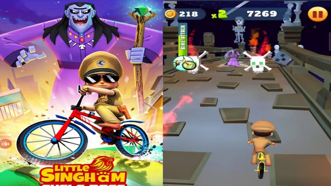little Singham 3D run gameplay - YouTube