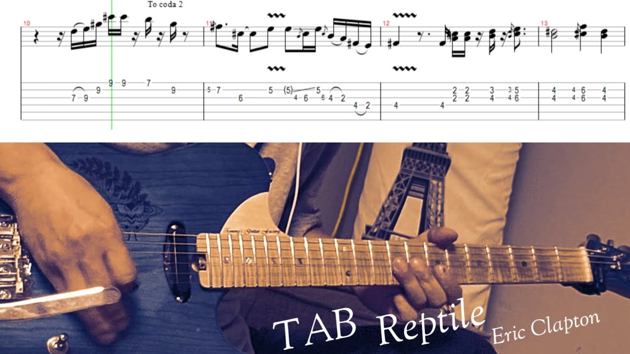 [TAB] Reptile - Eric Clapton 악보 - YouTube