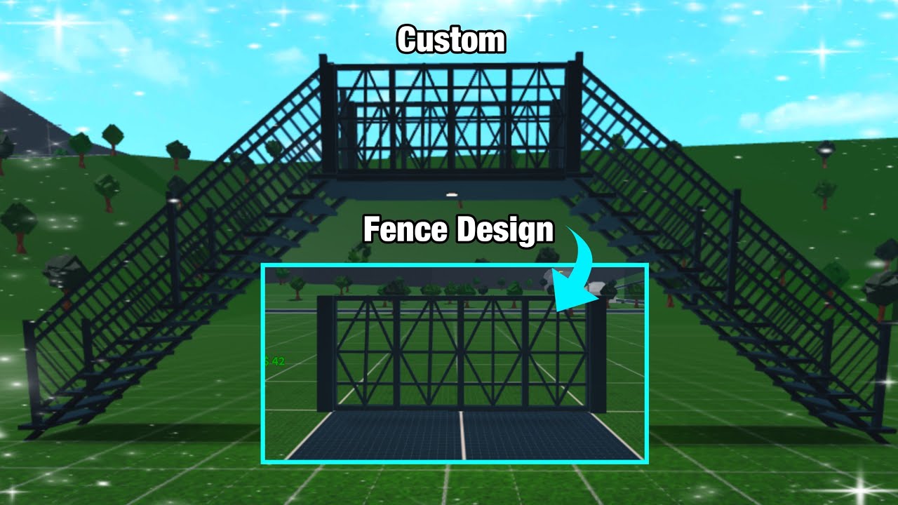 Cloneable Custom Fence Design! | Bloxburg - YouTube