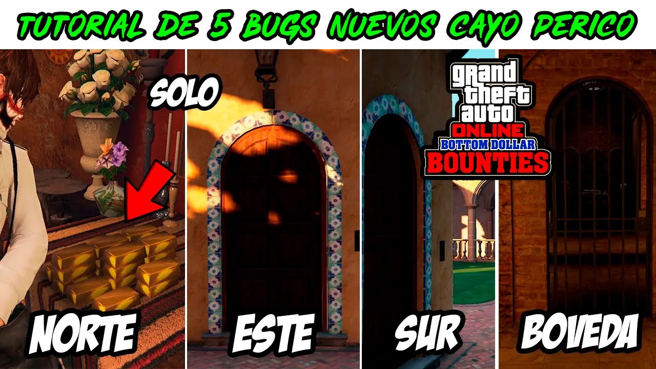 NUEVO TUTORIAL De 5 BUG CAYO PERICO Para CONSEGUIR ORO EN MODO SOLO ...