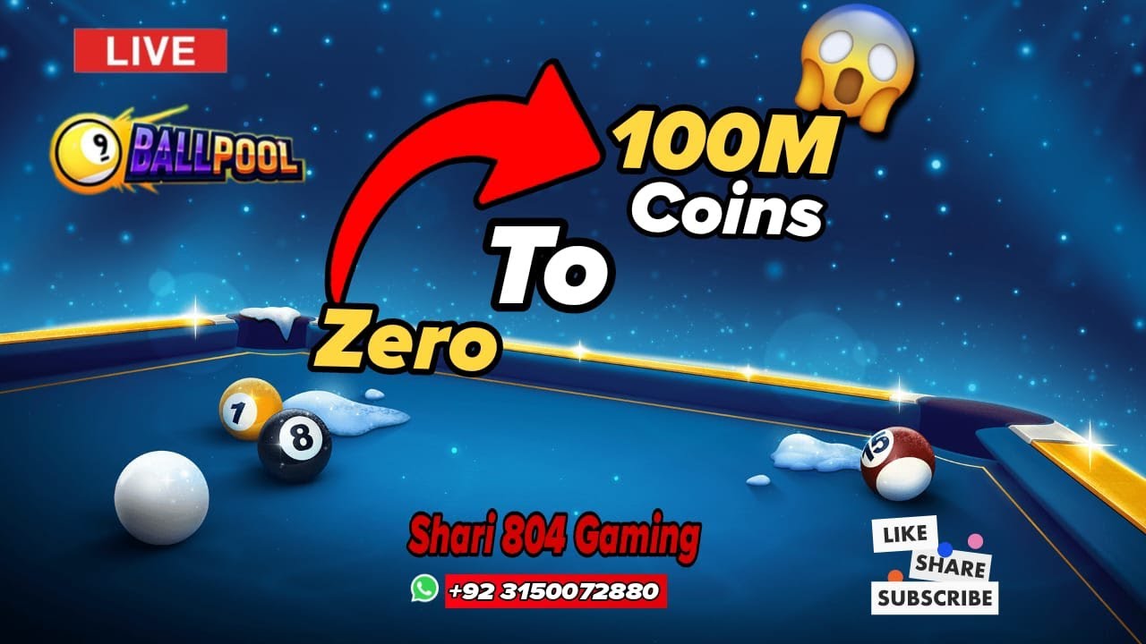 8 ball Poll | Let's Play 0 To 100m Coin | 50m Berlin Play - YouTube