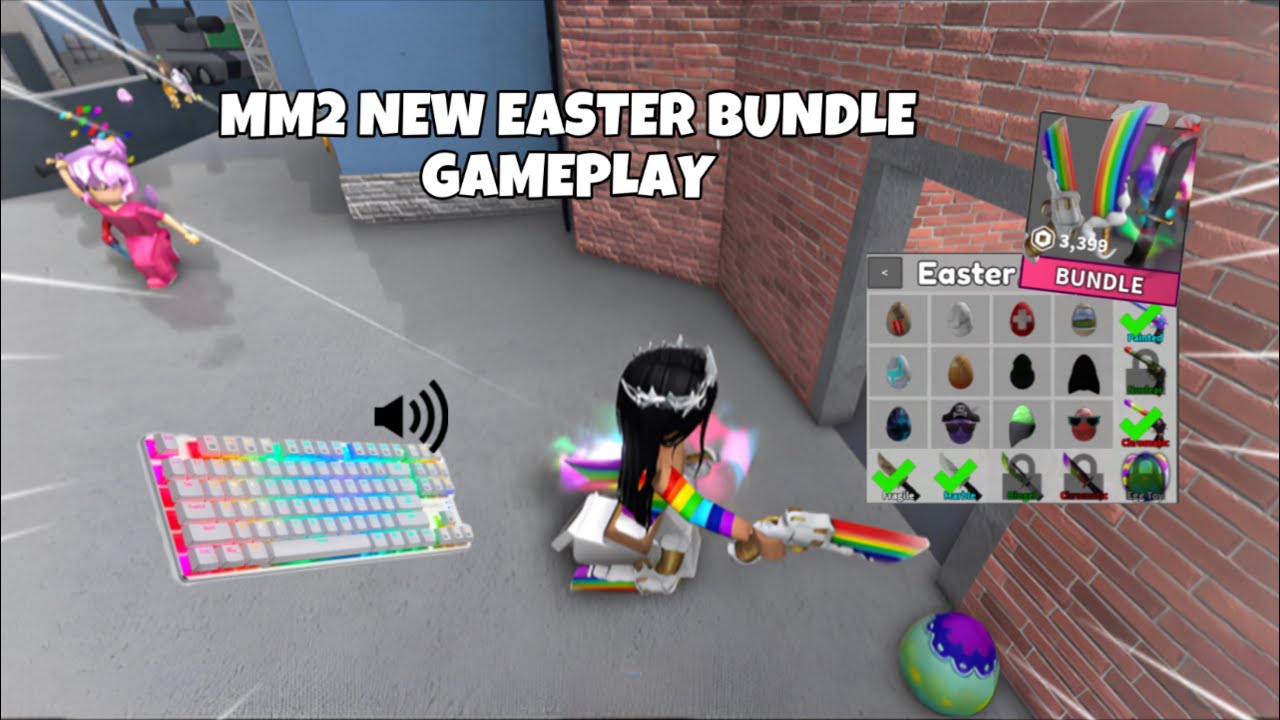 MM2 BUYING NEW EASTER BUNDLE + GAMEPLAY (KEYBOARD ASMR) - YouTube