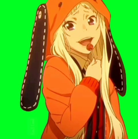 Anime Green Screen: KAKEGURUI - RUNA - YouTube