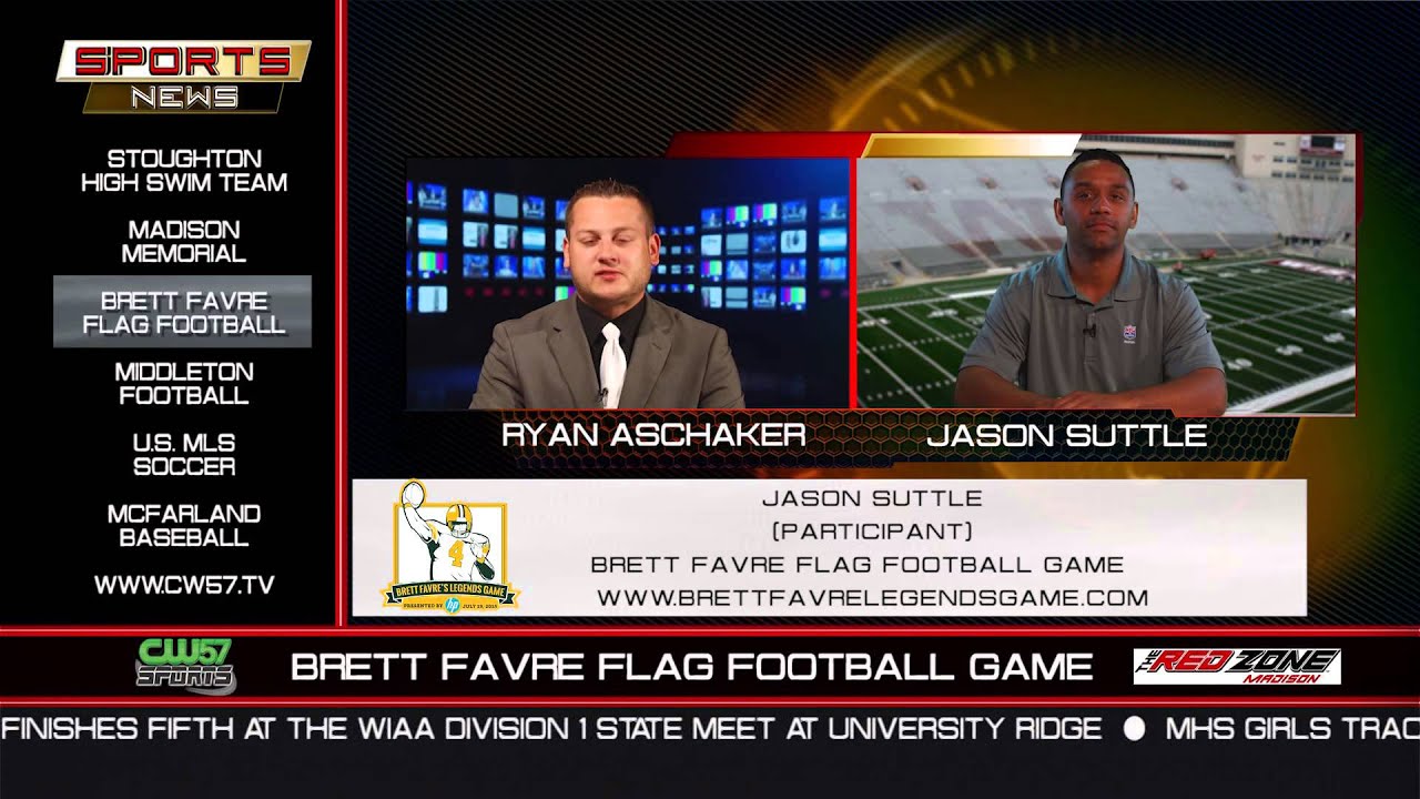 THE SPORTS NEWS | Brett Favre Flag Football Game | Jason Suttle | 7/13 ...