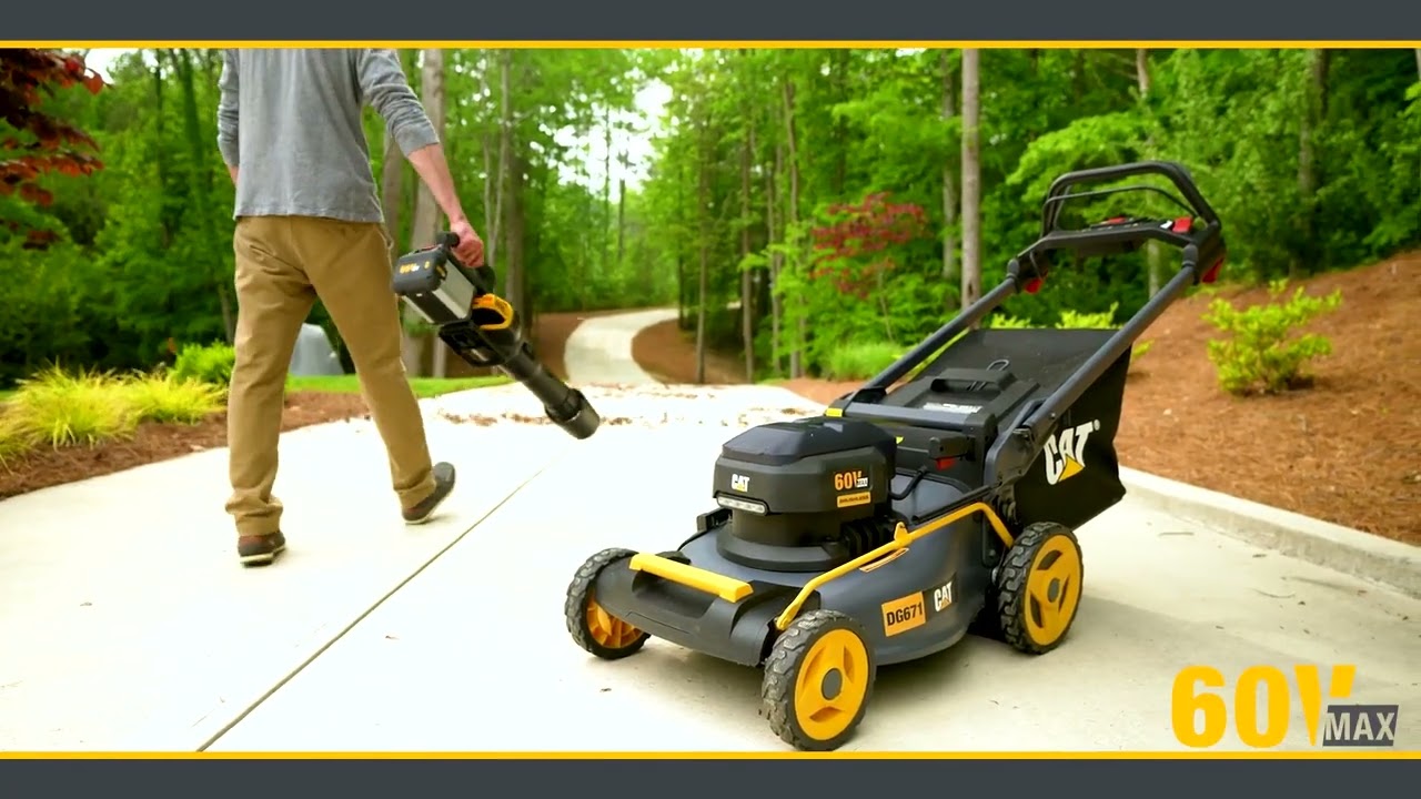 Cat® 60V Cordless Outdoor Power Equipment: Mowers + Trimmer + Blowers ...