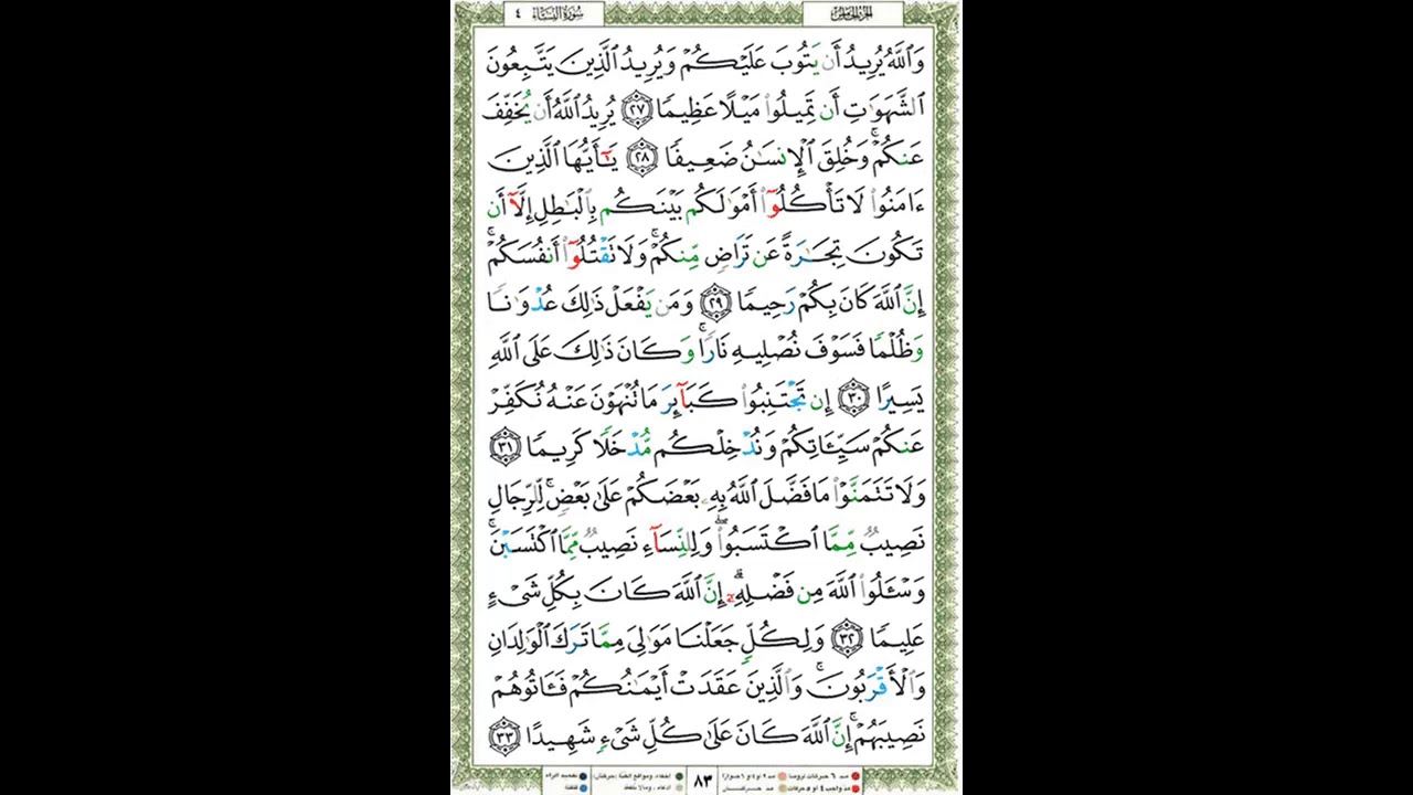 30 Juzuk Page 83 Surah An Nisa 27 33 Syeikh Saad Said
