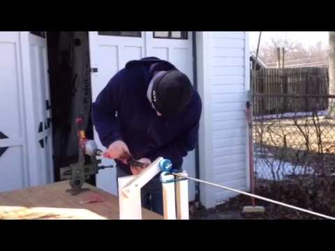 Rod building homemade lathe - YouTube
