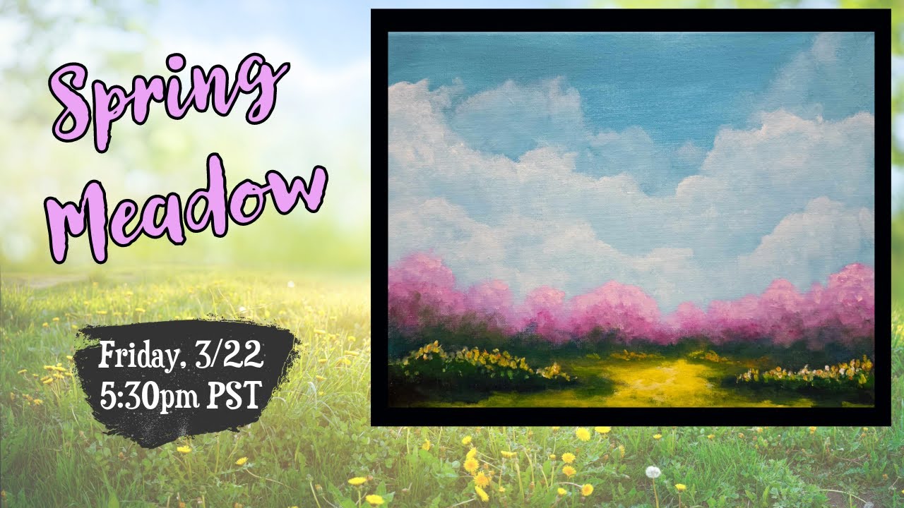 Painting Tutorial: Spring Meadow - YouTube