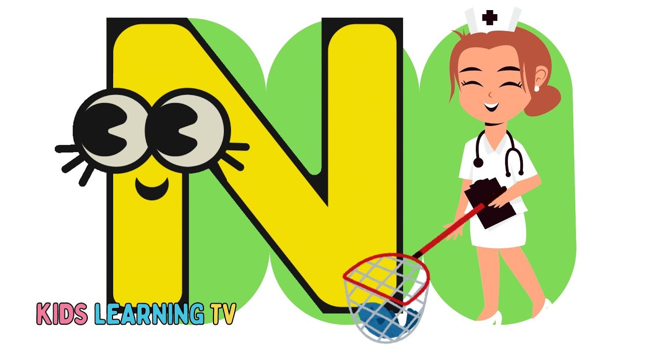 Learn the ABCs N is for nose and nurse | Learn the Alphabet | Nursery ...