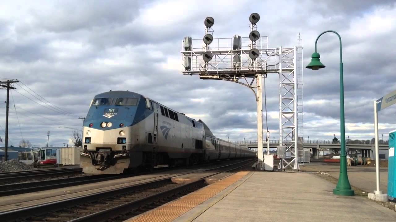 Amtrak cascade with only 1 lead engine! - YouTube