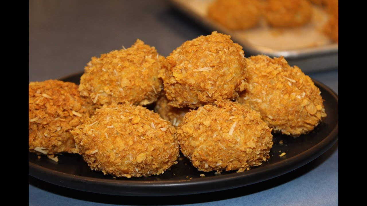 Cornflake Crusted Chicken Nuggets in oven - YouTube
