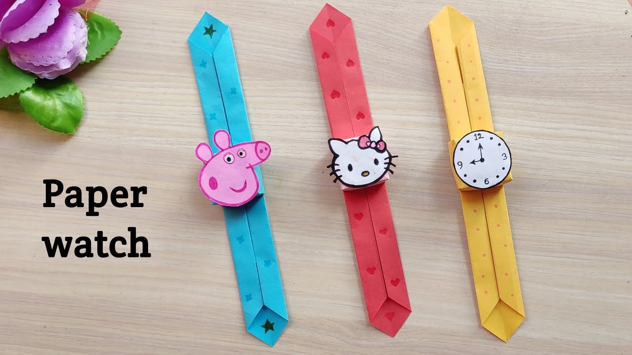 How to make paper watch easy | Paper watch making easy method | DIY ...