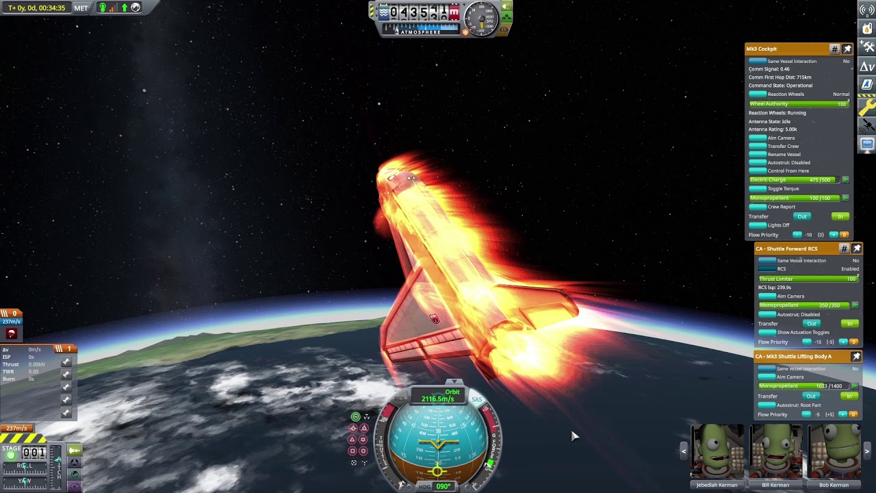 KSP Shuttle Re-entry - YouTube