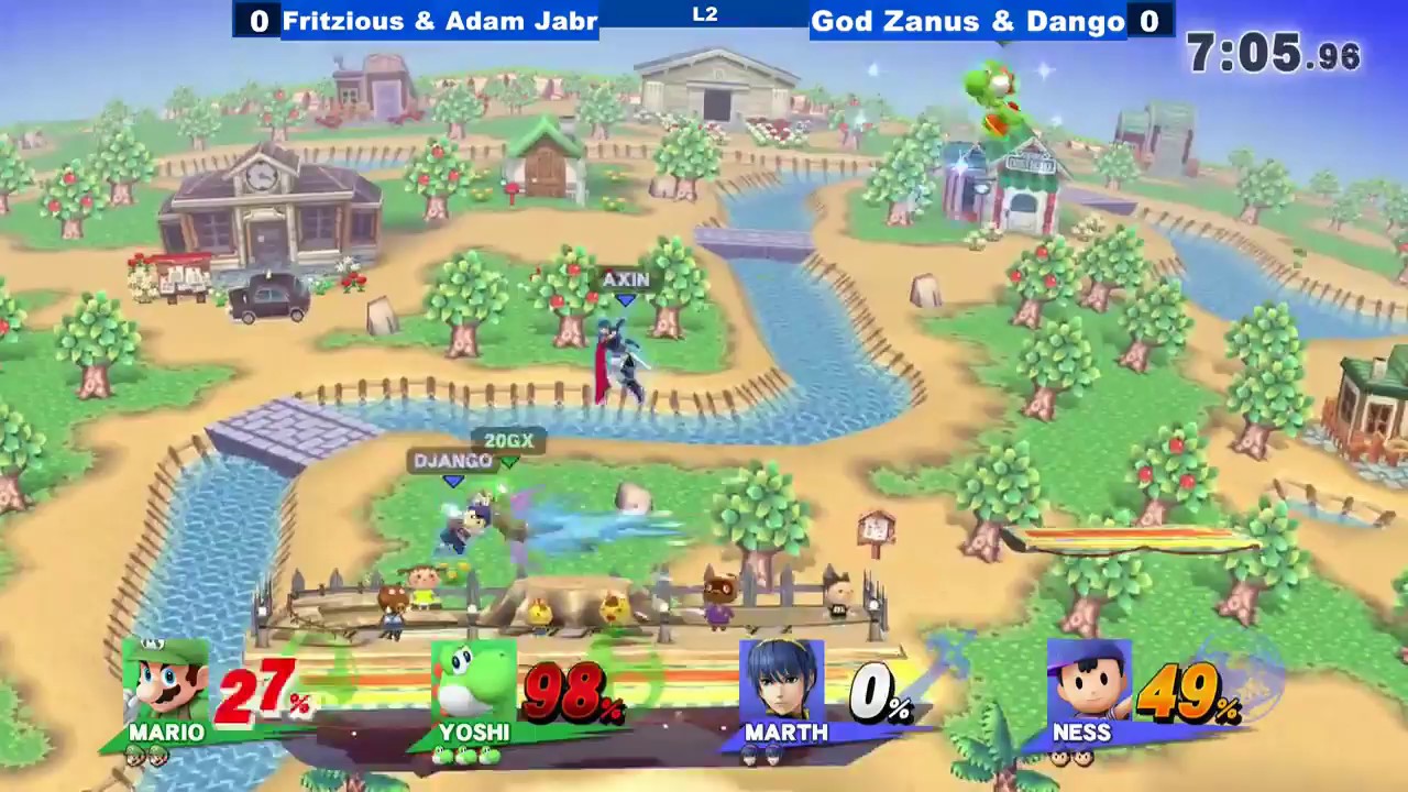 [12/23/17|Sm4sh] Doubles LR2: Fritzious & Adam Jabr VS God Zanus ...