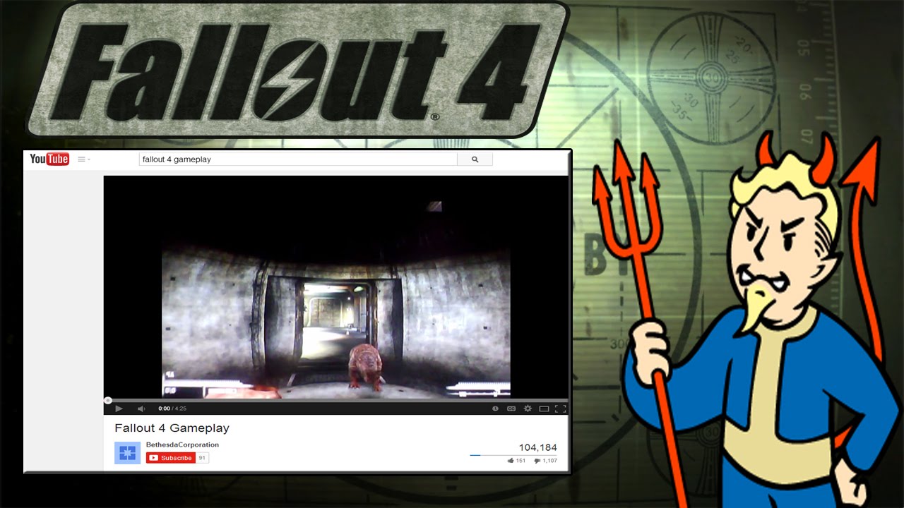 Reacting To FAKE FALLOUT 4 Gameplay - YouTube