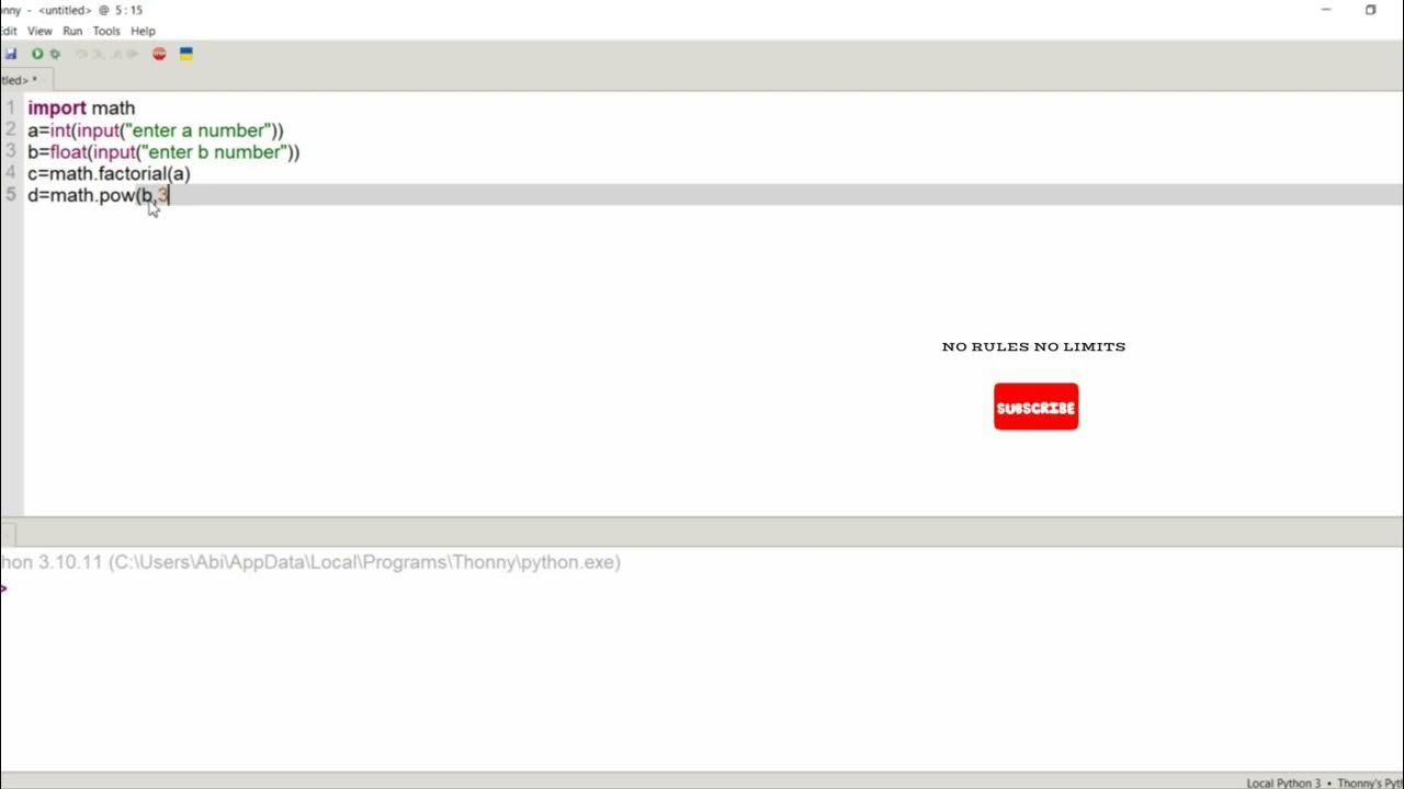 Math Module Import In Python Programming Language - Tamil coding - YouTube