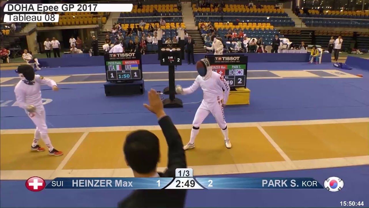 Epee Analysis with Justin Yoo - Doha 2017 - L8 - Heinzer SUI v Park KOR ...