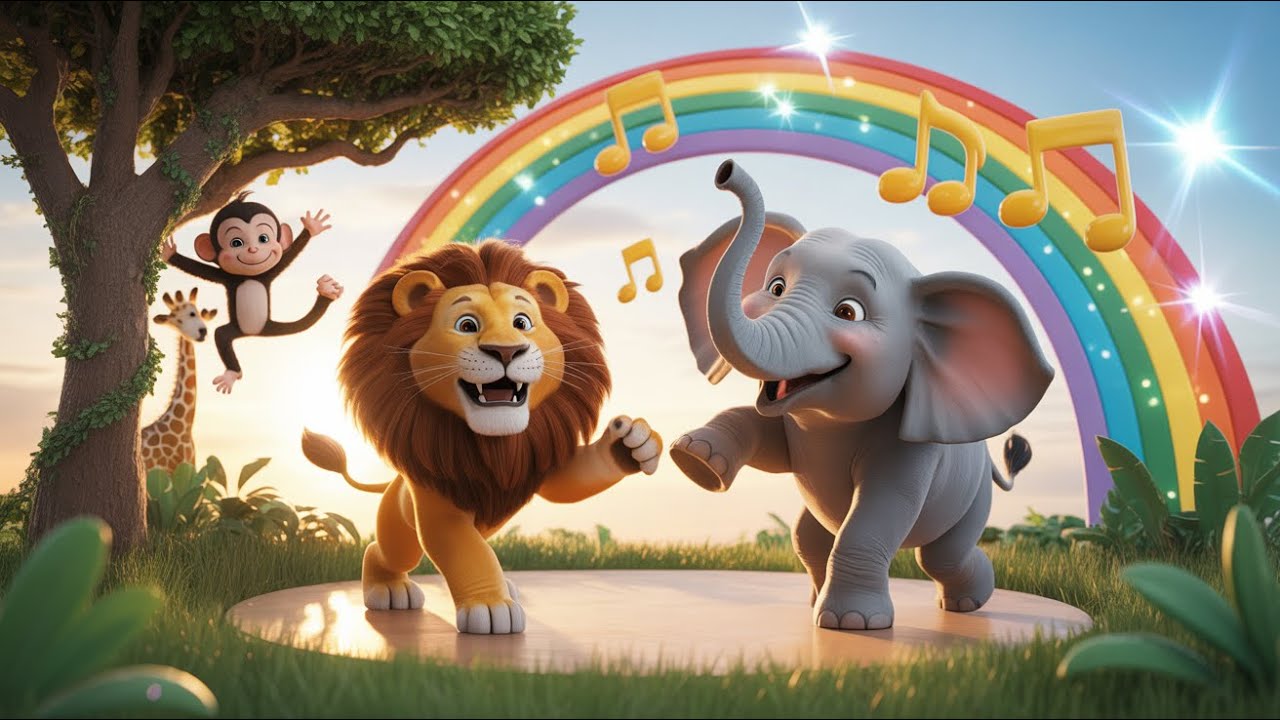 🦁 Safari Animal Sounds Song for Kids | ROAR-ROAR, TOOT-TOOT! Brain ...