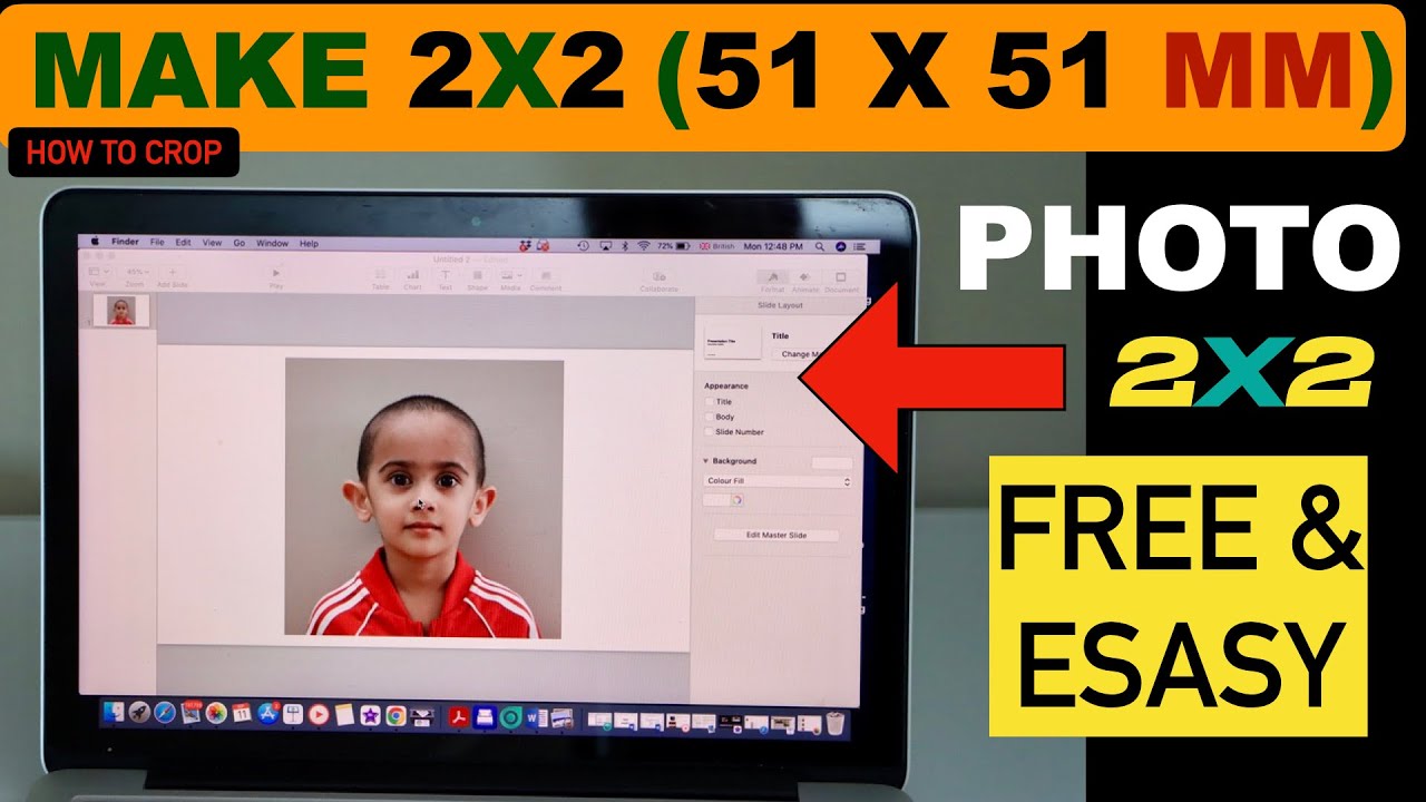 How To Make A 2x2 51 X 51 Mm PASSPORT Size Photo With Mac In 2