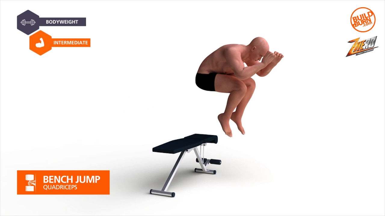 Quadriceps Bench Jump - YouTube