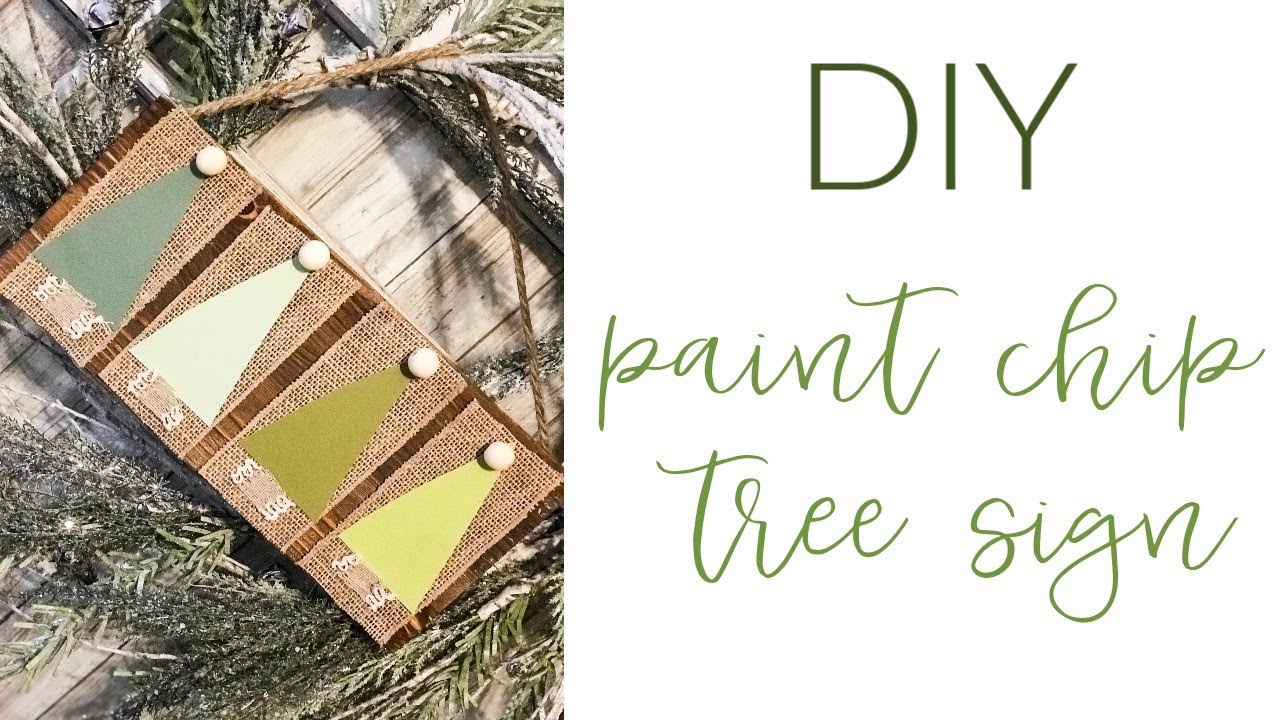 DIY Paint Chip Tree Sign - YouTube